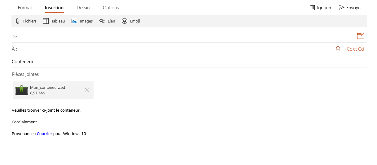 Sécuriser les fichiers pour envoi par mail – 1ère solution : un ...