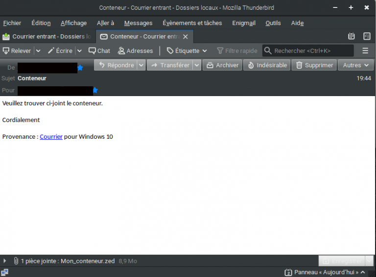 Sécuriser les fichiers pour envoi par mail – 1ère solution : un ...